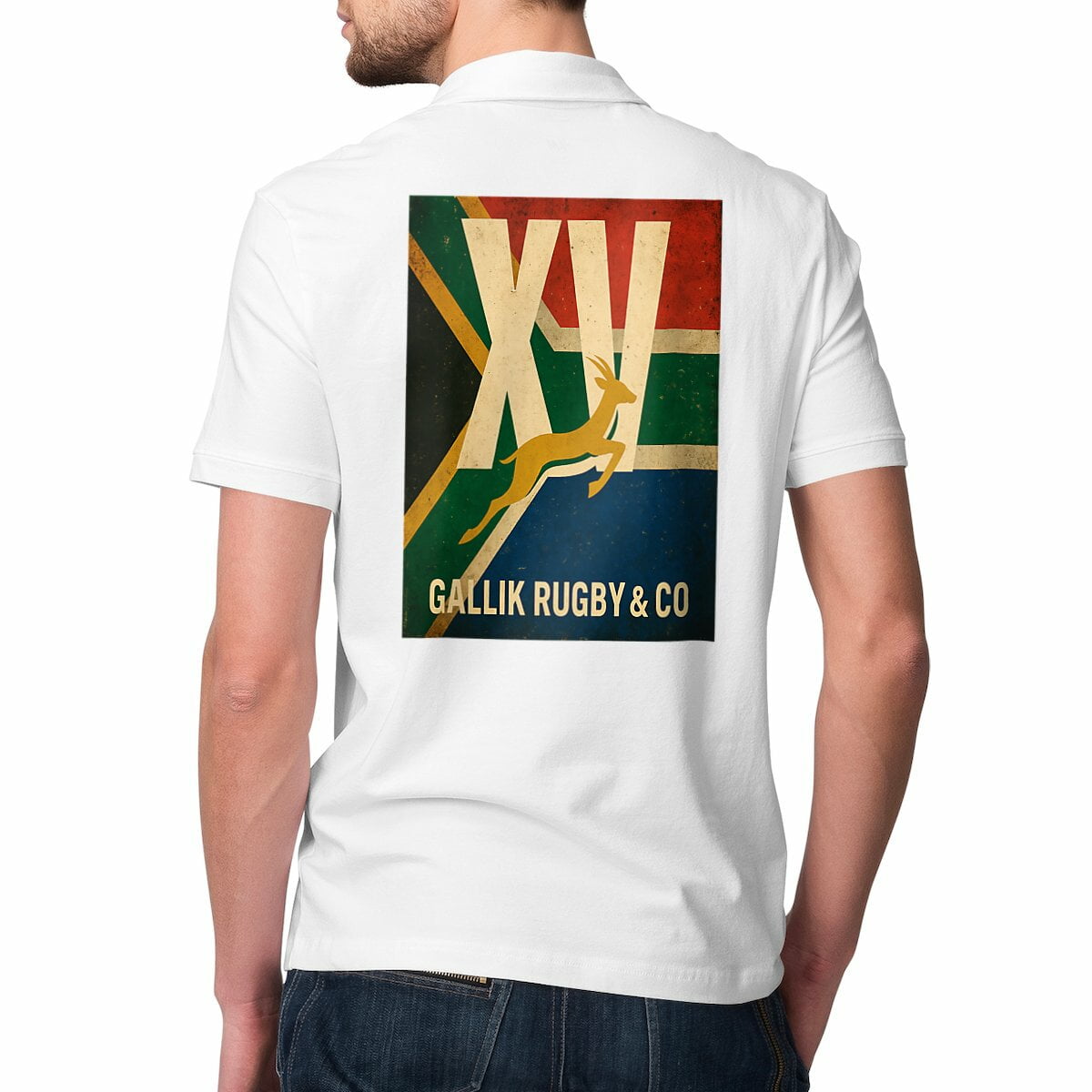 Polo Rugby Springboks XV – Gallik Rugby & Co – Coton Bio – GALLIK RUGBY ...
